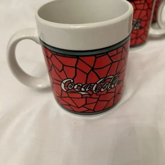 Coca Cola | Kitchen | Set Of 4 Coca Cola Brand Dinnerware Mugs Cups 998 ...